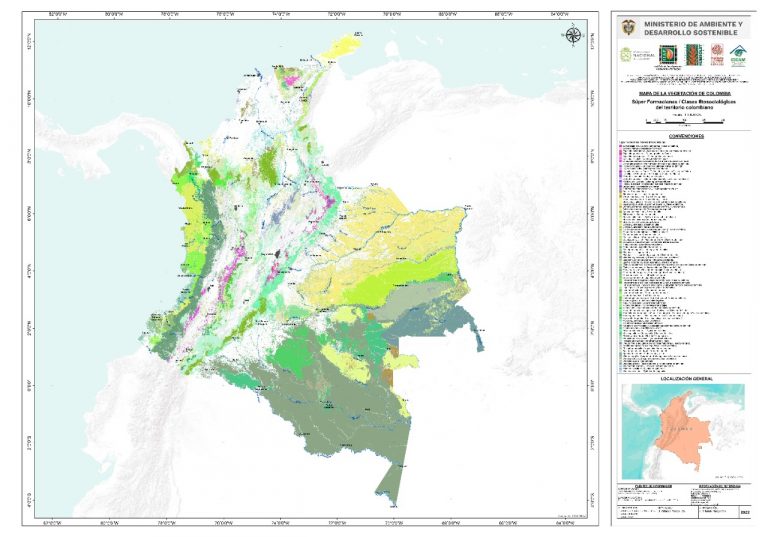 Colombia ya cuenta con su primer mapa de vegetación natural